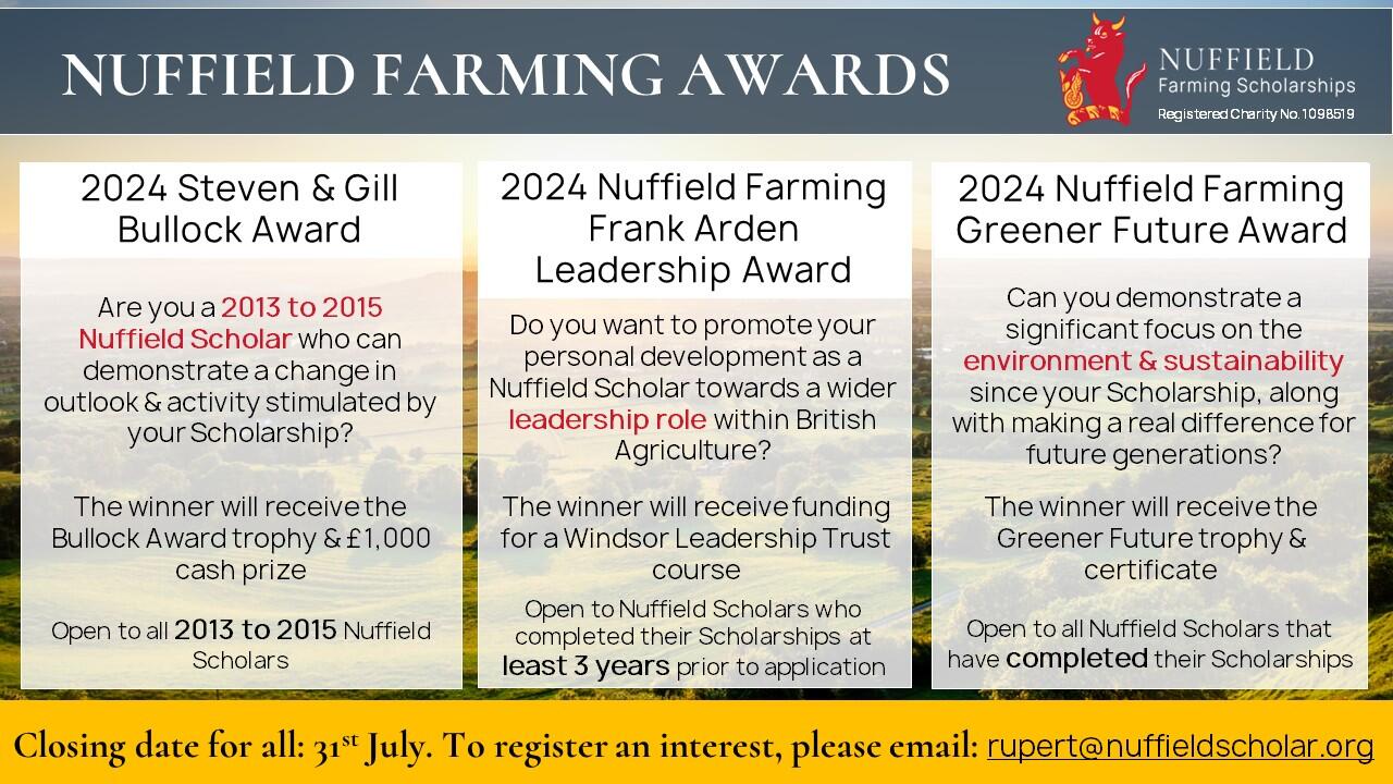 NEWSLETTER: Nuffield Awards now open! | Nuffield Farming Scholarships